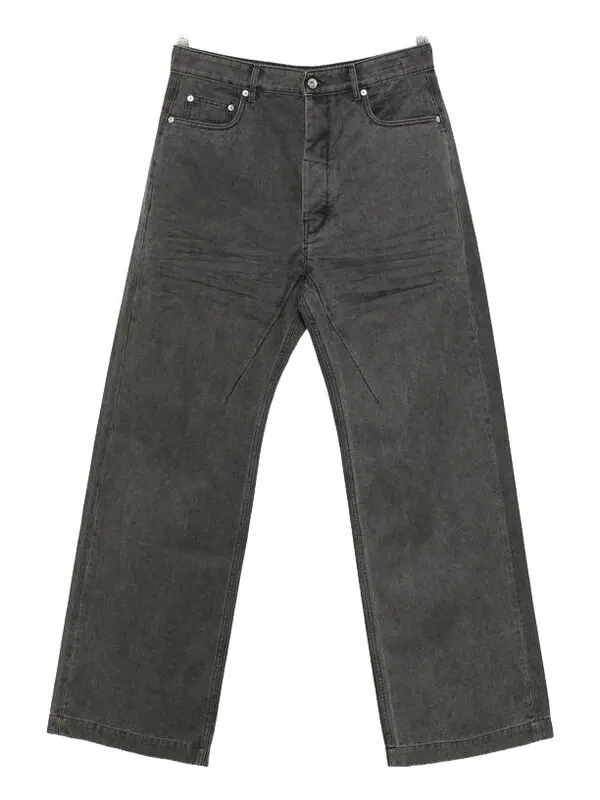 Rick Owens Grey Denim Wide-leg Jeans - Gray