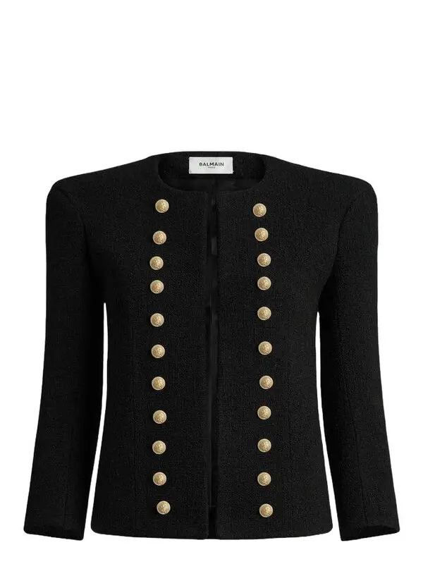 Balmain Jackets Tweed Jackets - Black
