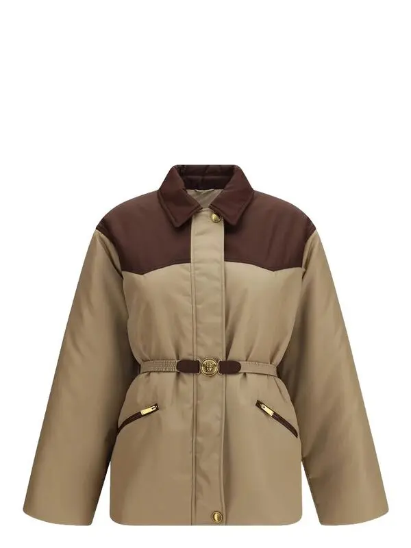 Versace Neutrals Jackets Fitted Jackets - Cream