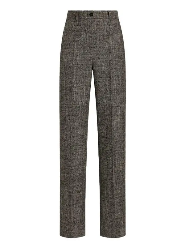 Dolce & Gabbana Grey Trousers Tailored Trousers - Gray