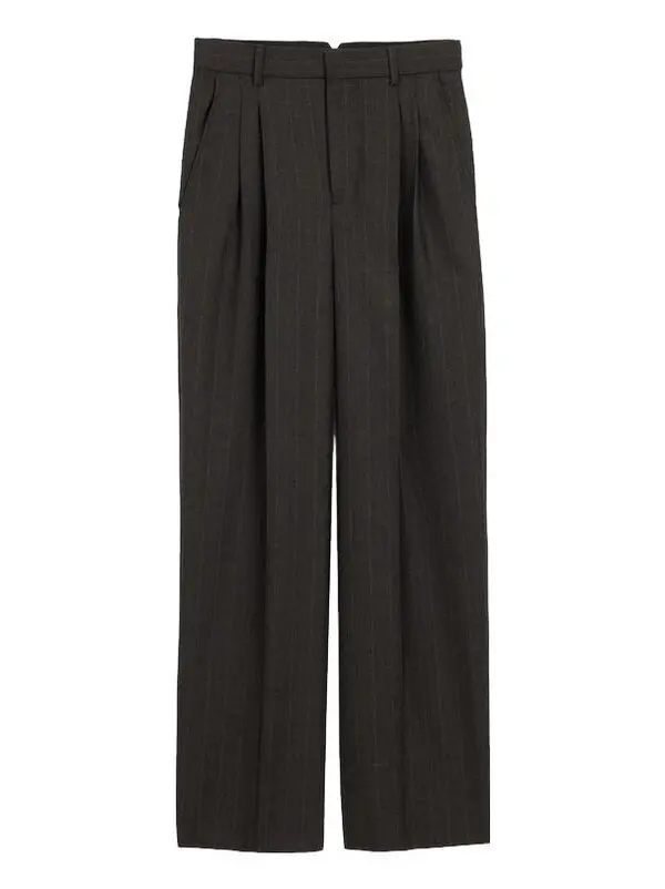 AMI Paris Grey Trousers Tailored Trousers - Gray
