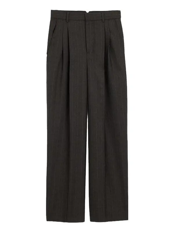 AMI Paris Grey Trousers Tailored Trousers - Gray