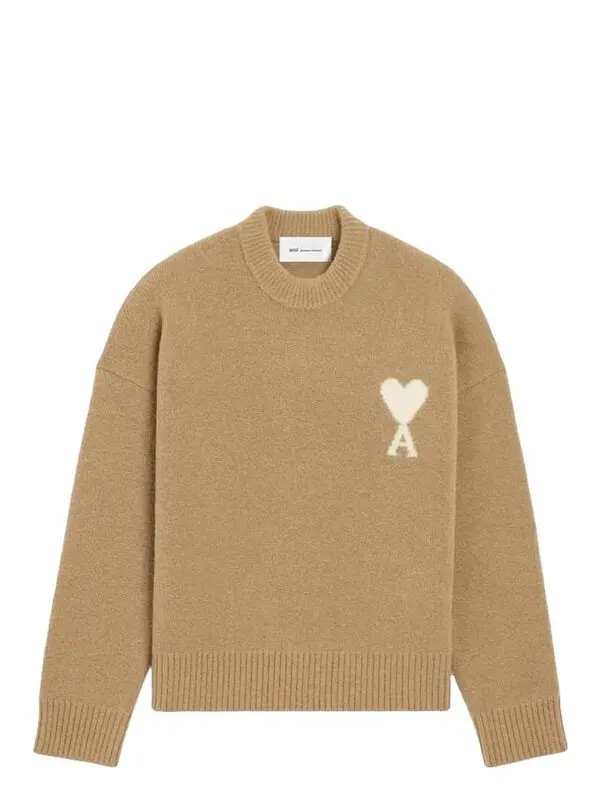 AMI Paris Neutrals Sweaters & Knitwear Jumpers - Cream