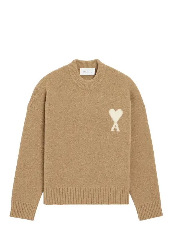 AMI Paris Neutrals Sweaters & Knitwear Jumpers - Cream