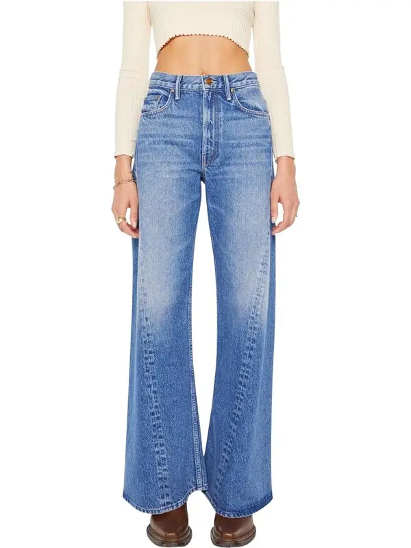 MOTHER The Lemon Twist Sneak Button-fly Jeans - Blue