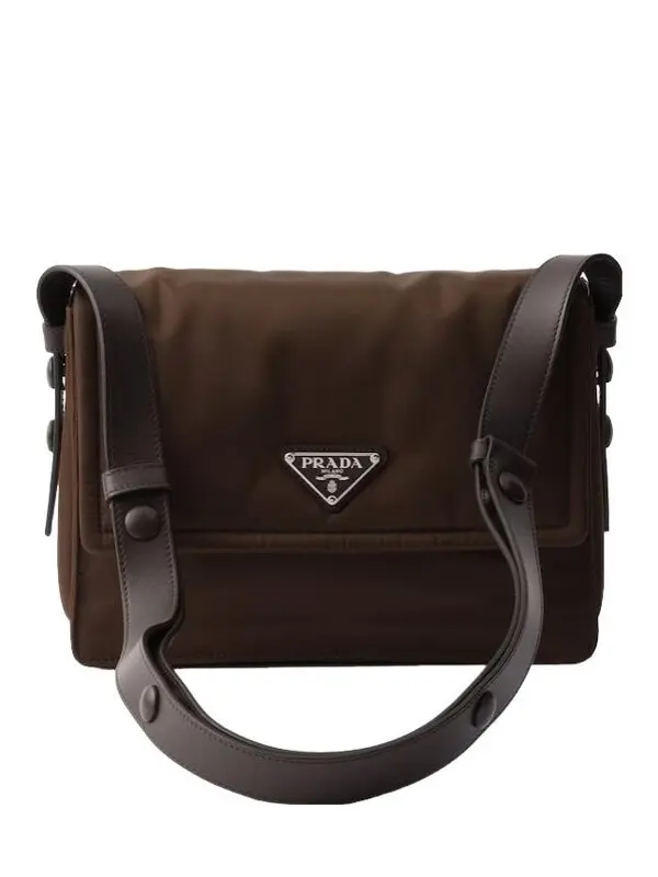 Prada Traveller Small Padded Re-nylon Shoulder Bag - Sienna