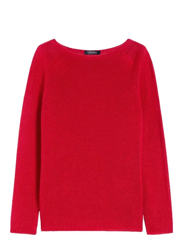 Max Mara Long-sleeved Linen Sweater - Red