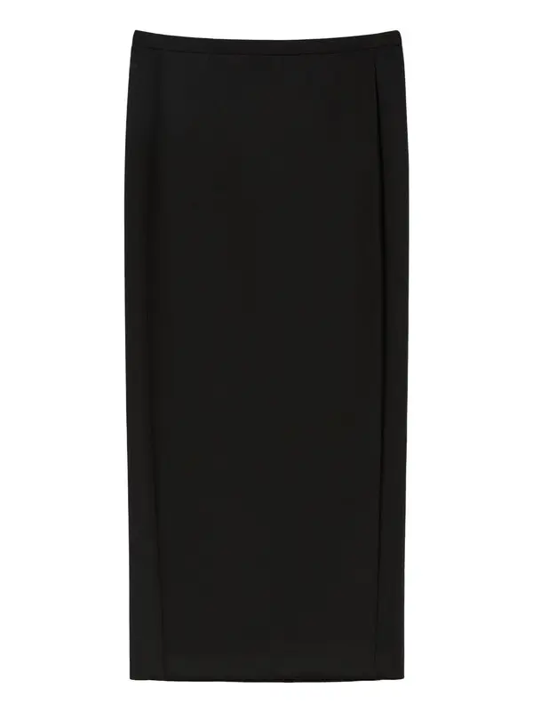 Max Mara Jersey Midi Skirt - Black
