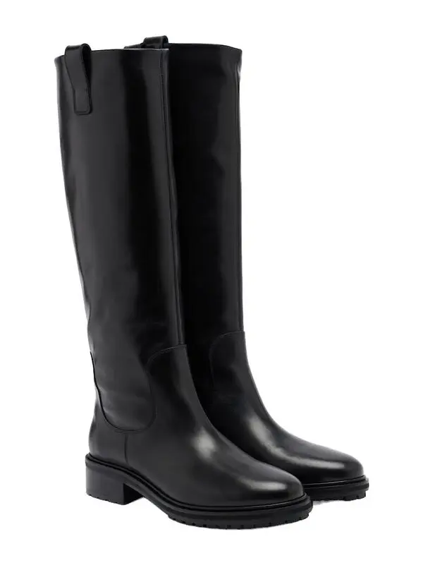 AeydĒ Henry Leather Knee-high Boots - Black