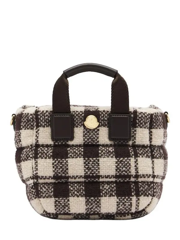 Moncler Caradoc Mini Checked Canvas Tote Bag - Multicoloured