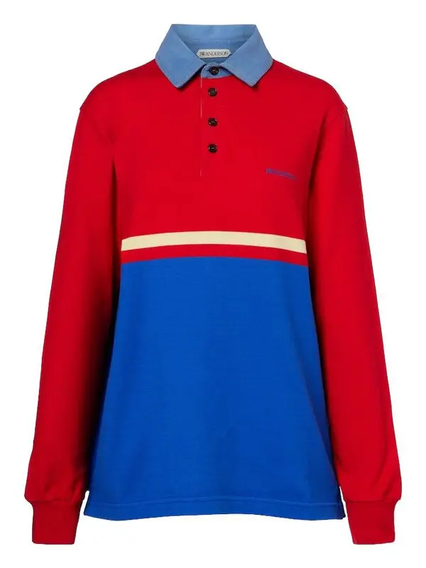 JW Anderson Cotton Jersey Polo Shirt - Multicoloured