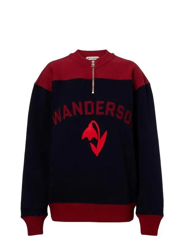 JW Anderson Embroide Wool-blend Sweatshirt - Red