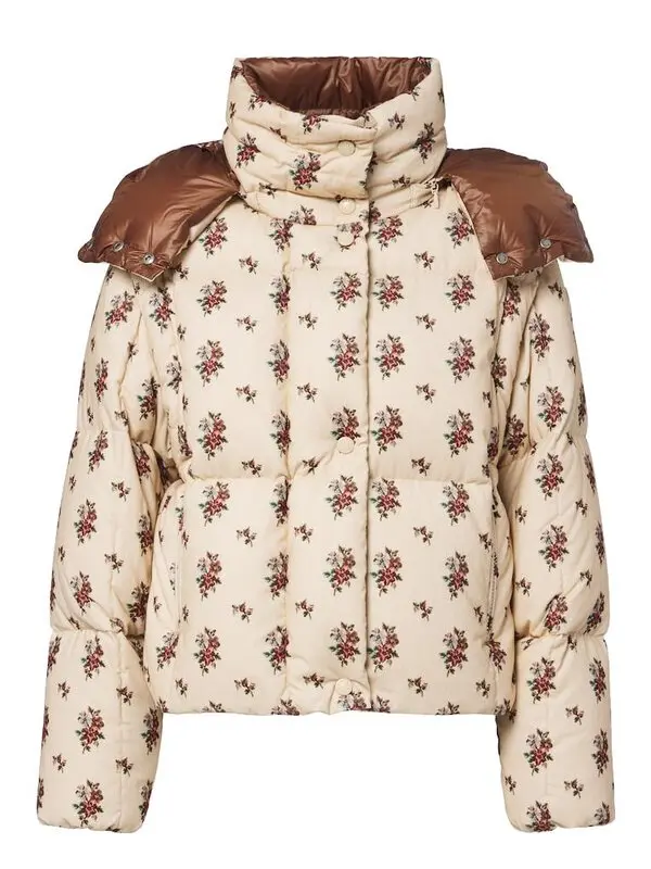 Moncler Torcol Convertible Corduroy Down Jacket - Beige