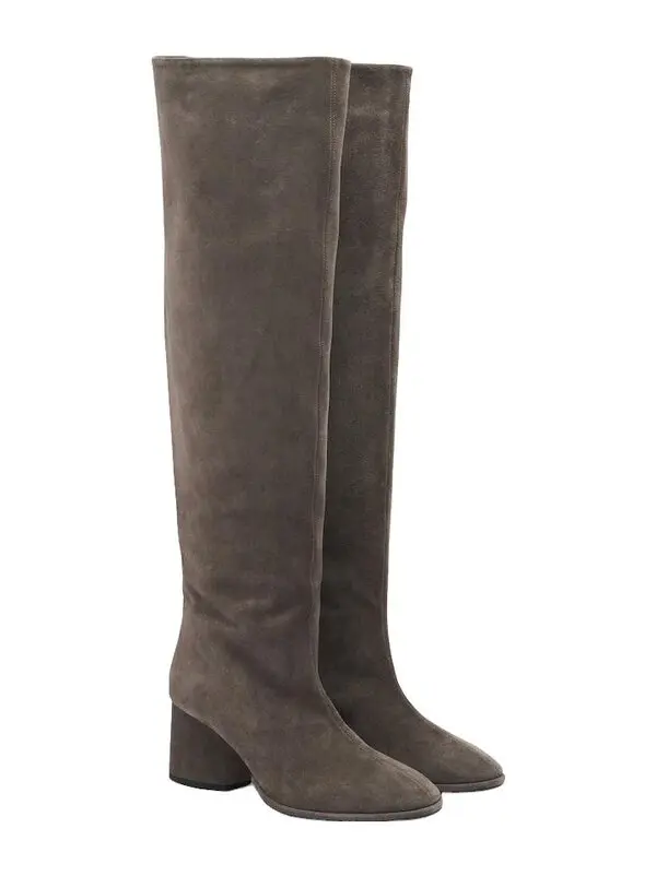AeydĒ Almut Suede Knee-high Boots - Grey