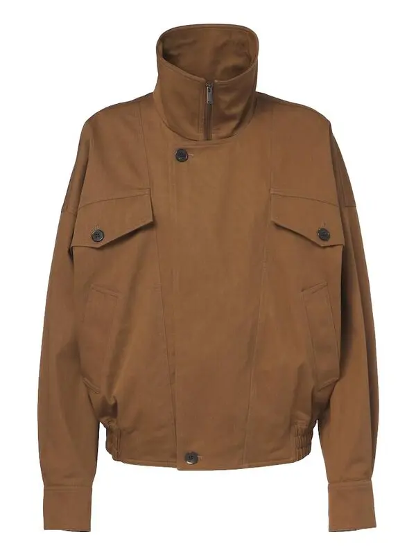Saint Laurent Cotton Serge Jacket - Brown