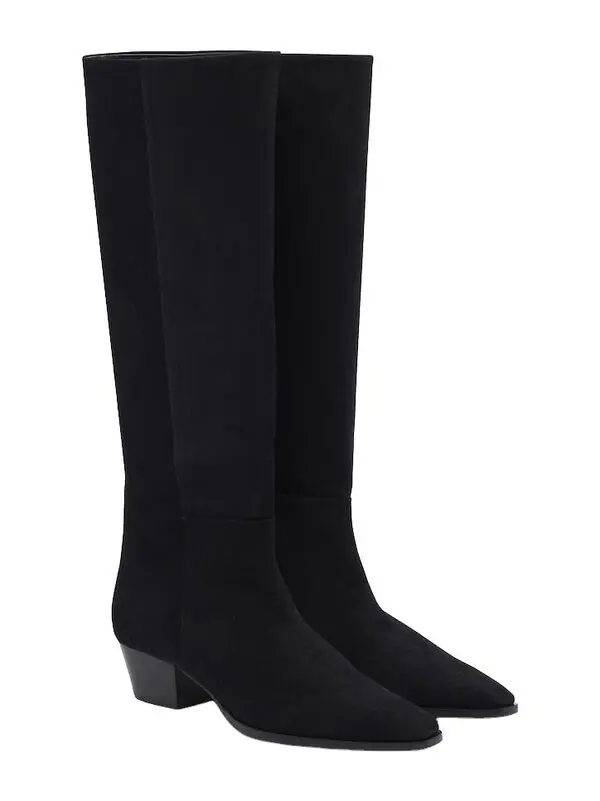 AeydĒ Medea Suede Knee-high Boots - Black