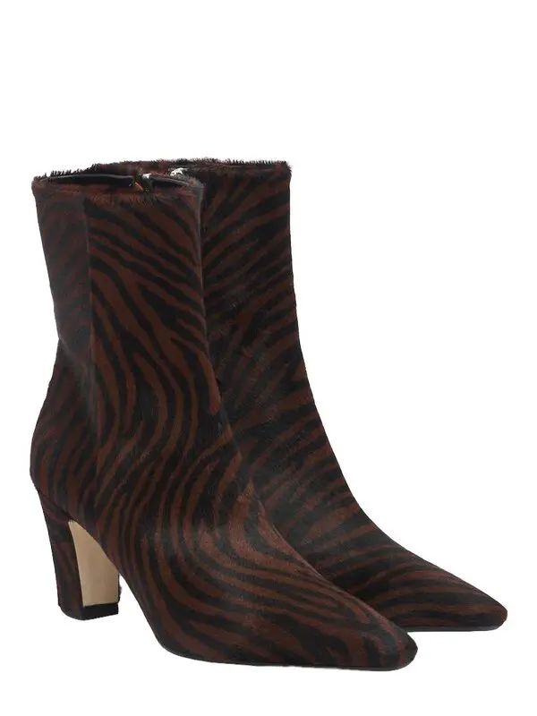 AeydĒ Maris Printed Calf Hair Ankle Boots - Multicoloured