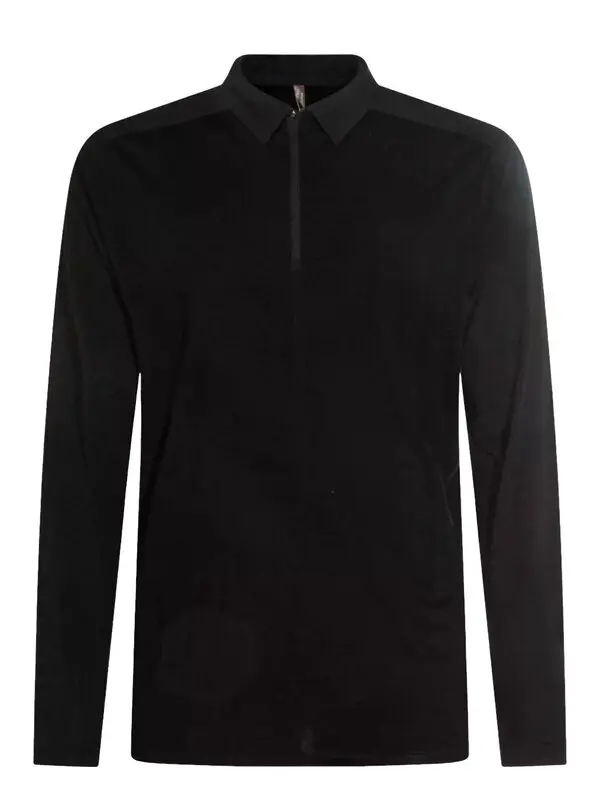 Arc'teryx Frame Long-sleeve Zip-neck Polo Shirt - Black