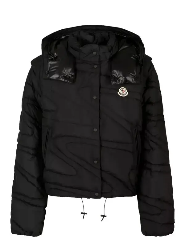 Moncler Quilted Hooded Jacket - Black