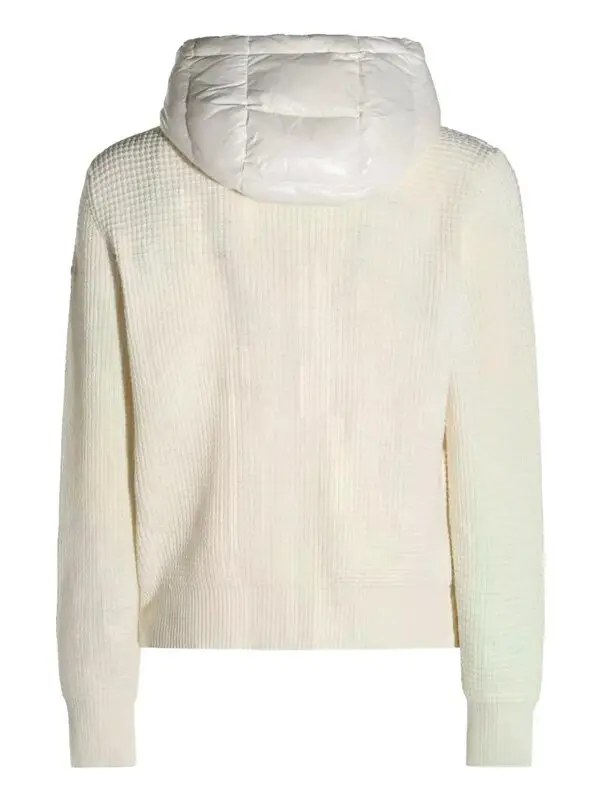 Moncler Padded Panelled Hoodie - White