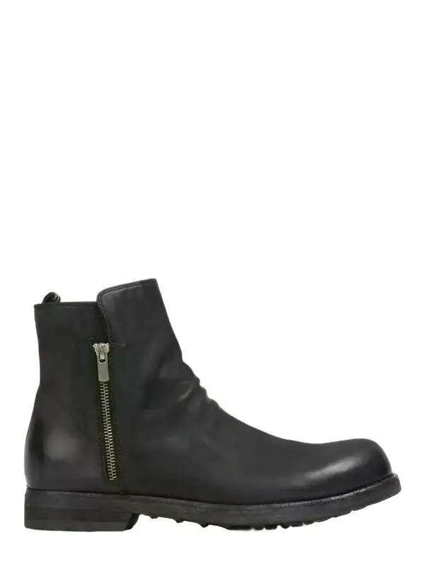 Officine Creative Side-zip Leather Boots - Black