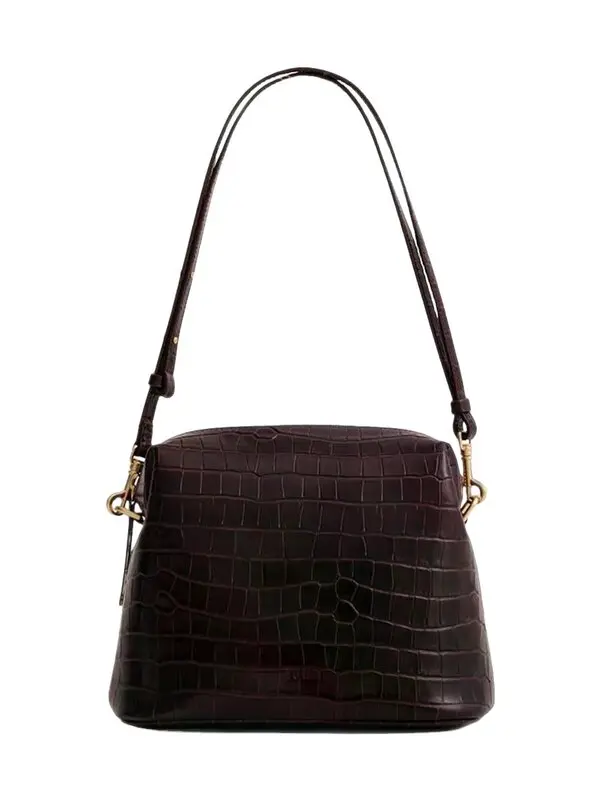 YU MEI Ch'lita Crocodile-embossed Shoulder Bag - Brown