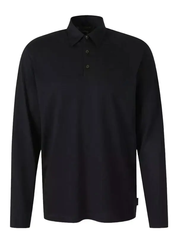 ZANONE Long-sleeve Polo Shirt - Blue