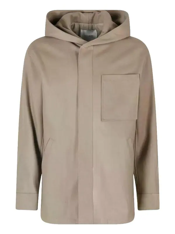PAOLO PECORA Hooded Jacket - Neutrals