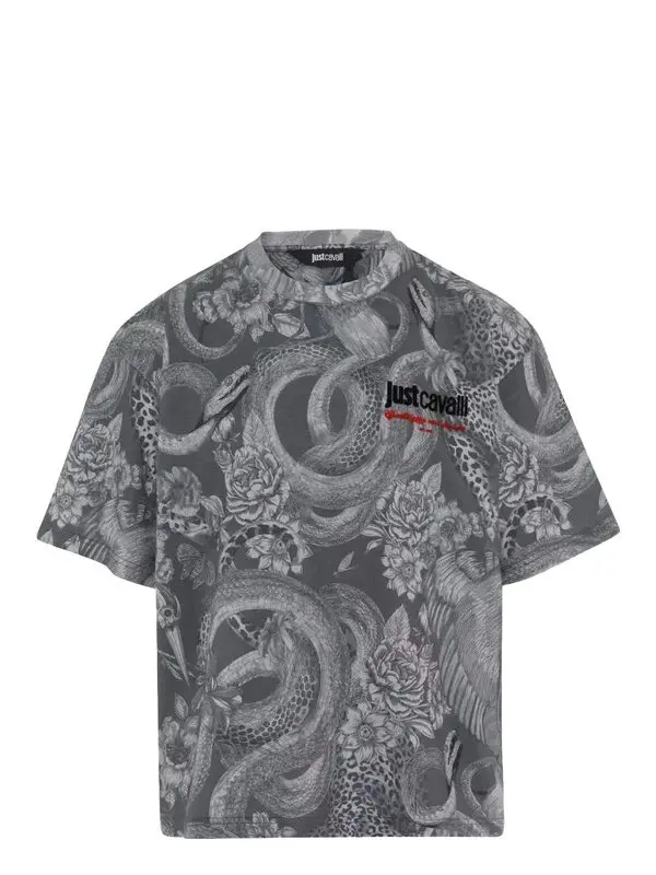 Just Cavalli Animal-print T-shirt - Grey