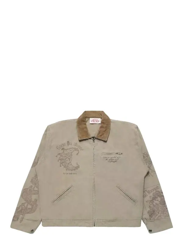 SAMUEL ZELIG Ballroom Corduroy-collar Jacket - Neutrals