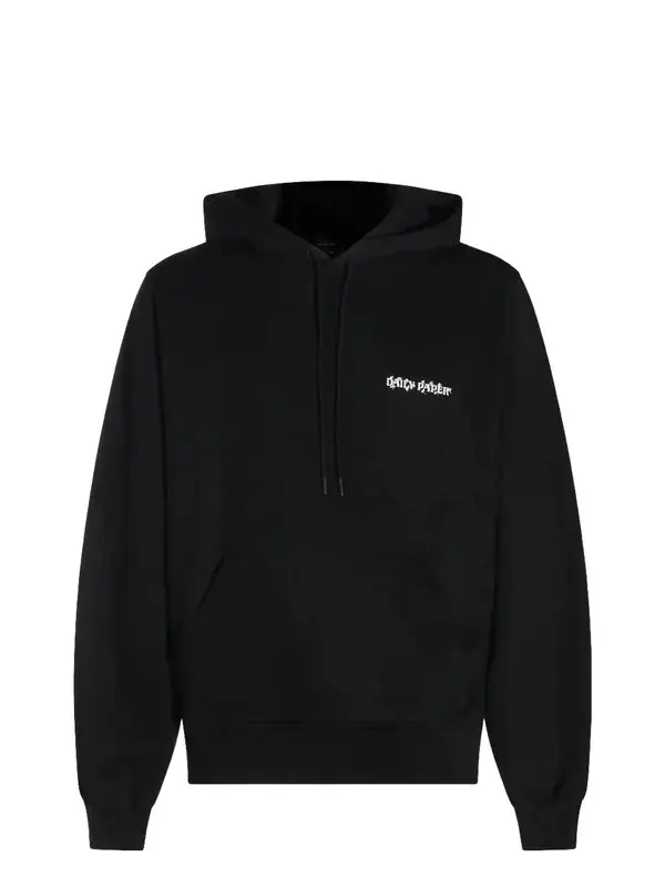 DAILY PAPER Wish Plant Shield Graphic-print Drawstring Hoodie - Black