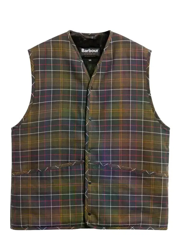 Barbour Tartan-print Gilet - Green