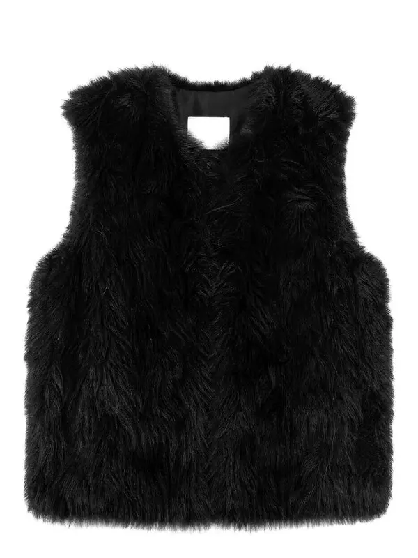 YVES SALOMON Feather-embellished Gilet - Black