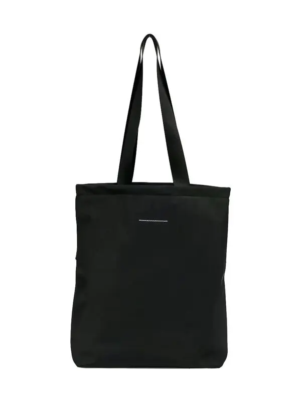 MAISON MARGIELA Logo-patch Zip-pocket Tote Bag - Black