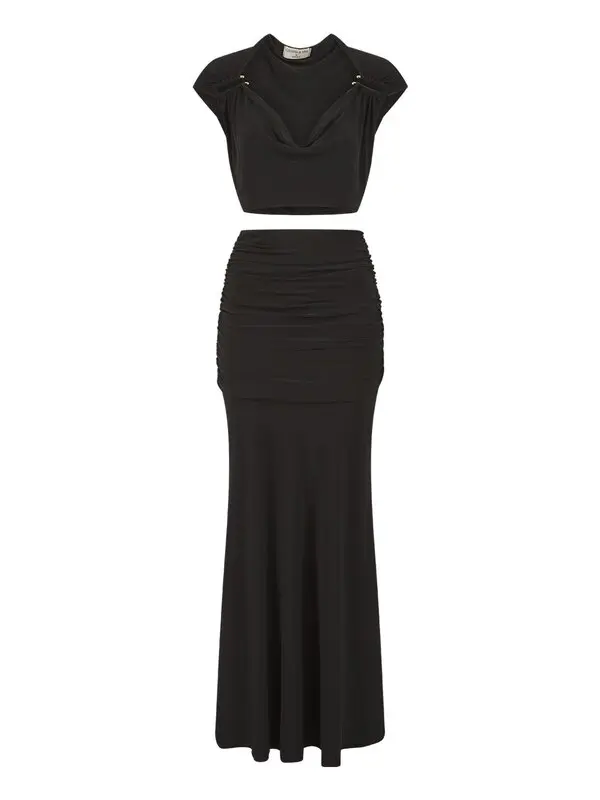 CELESTINE & MAE Oleria Co-ord Set In Navsoul - Black