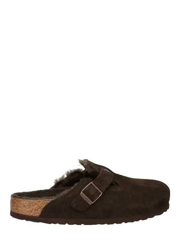 BIRKENSTOCK Shearling Sandals "boston - Brown