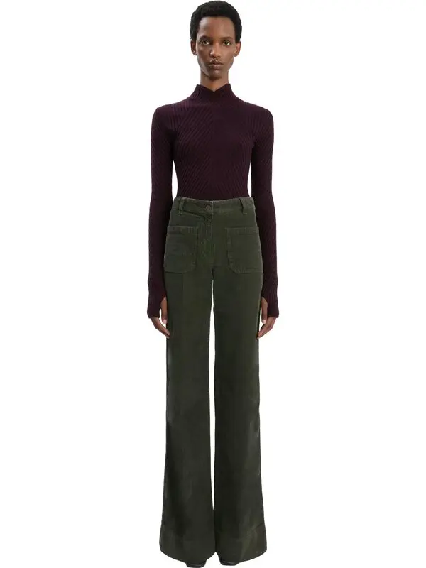 Victoria Beckham Alina Corduroy Jean - Khaki