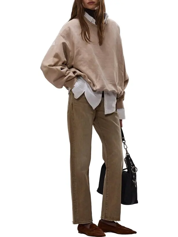 R13 Boyfriend Jean - Ash Khaki