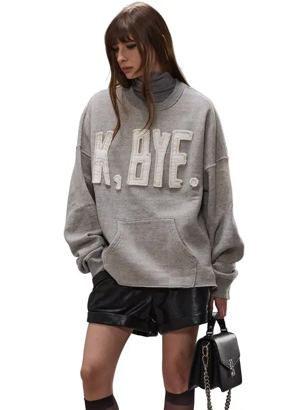 R13 K Bye Oversized Cut - Heather Grey