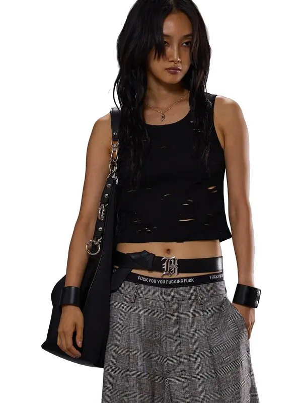 R13 Distressed Tank - Black
