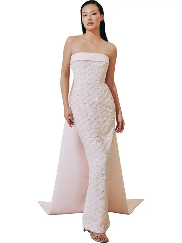 SAU LEE Amal Beaded Dress - Pink