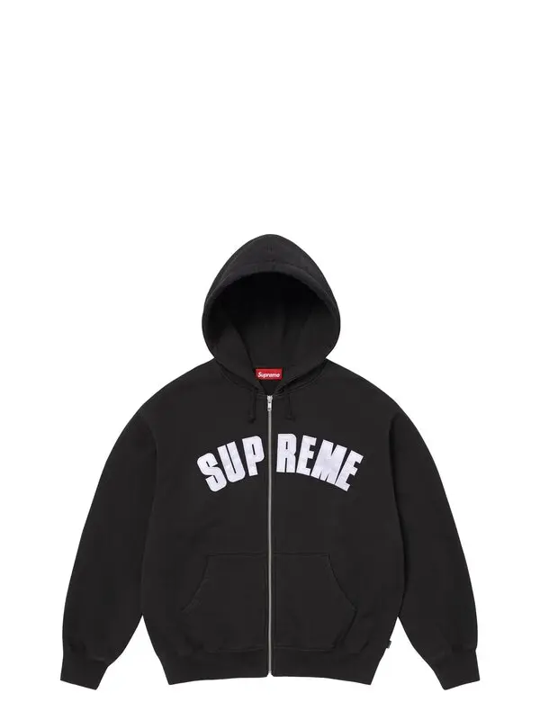Supreme X Larry Clark Zip Up Hooded Sweatshirt - Black