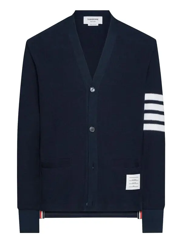 Thom Browne Long-sleeve Neck Cardigan 'navy - Blue