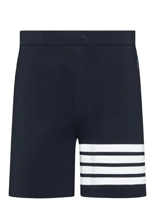 Thom Browne Mid Thigh Tech Printed M Bar Shorts 'navy - Blue