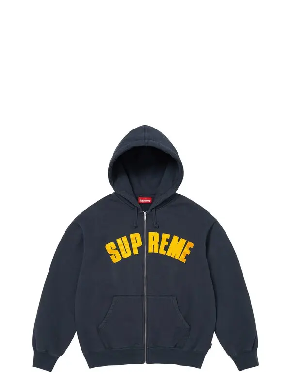 Supreme X Larry Clark Zip Up Hooded Sweatshirt 'navy - Blue