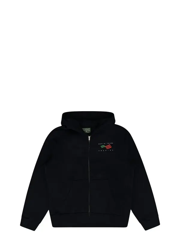 DENIM TEARS Ellis Tears Zip Hoodie - Black