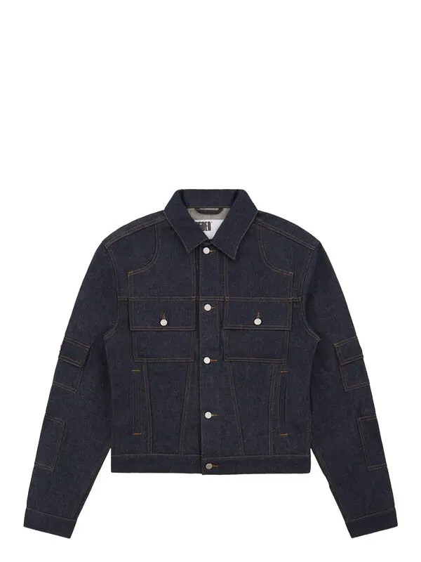 SP5DER Denim V3 Truck Jacket 'indigo Denim - Blue