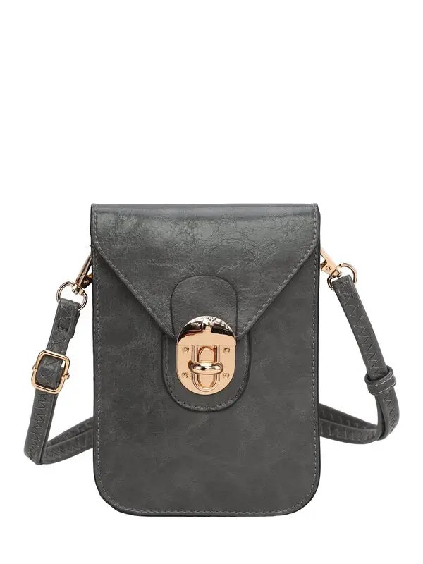 MKF COLLECTION BY MIA K. Havana Ii Phone Crossbody Bag Charcoal Gray - Grey