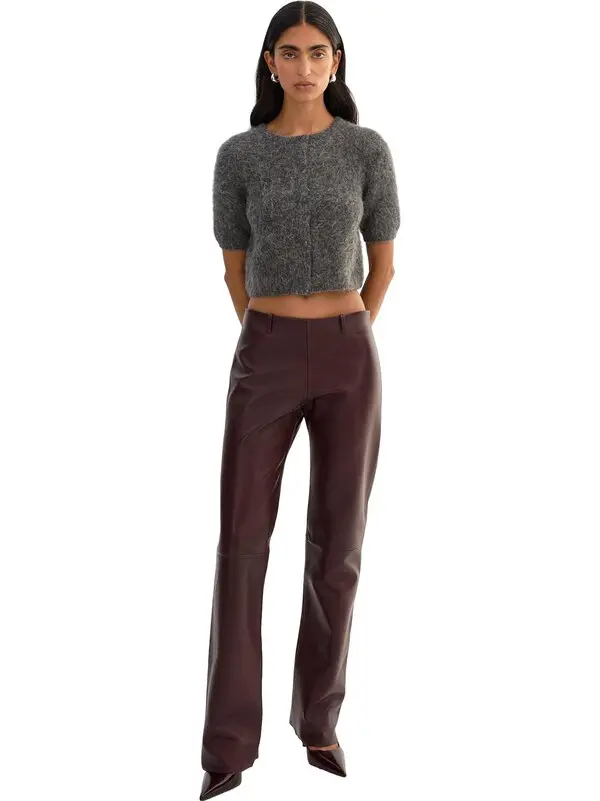 LAMARQUE Tia Low Rise Leather Pants - Vamp