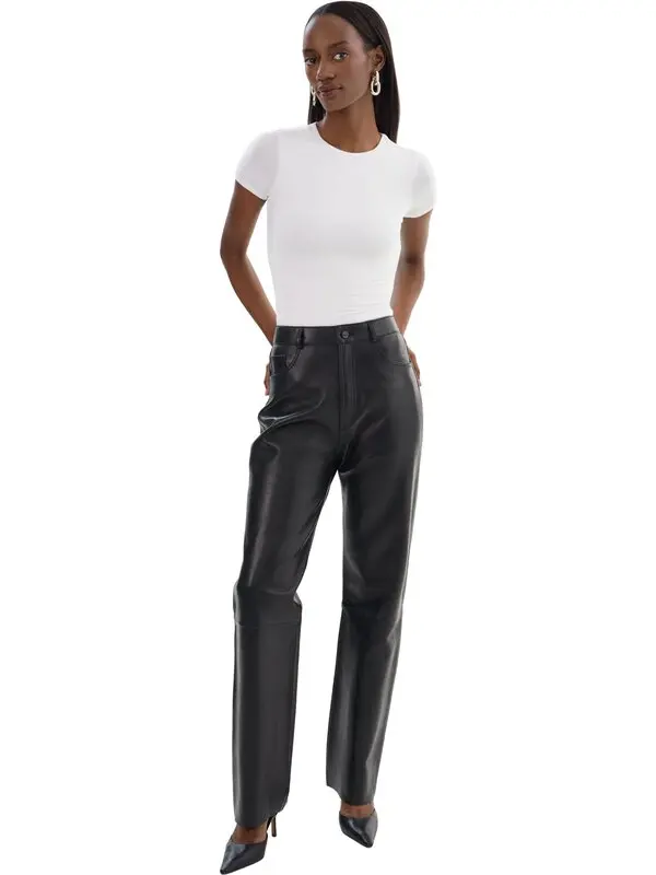 LAMARQUE Shannon Leather Pants - Black